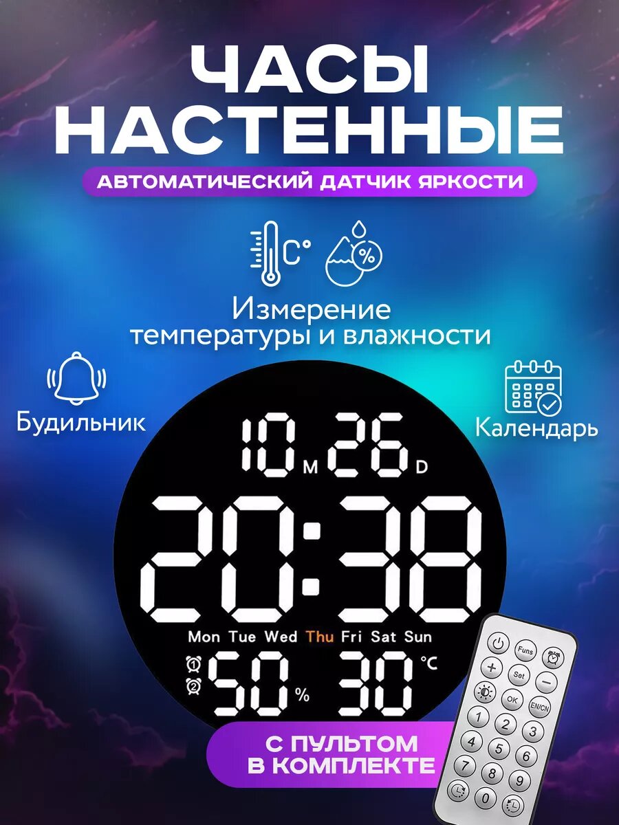 Электронные настенные часы