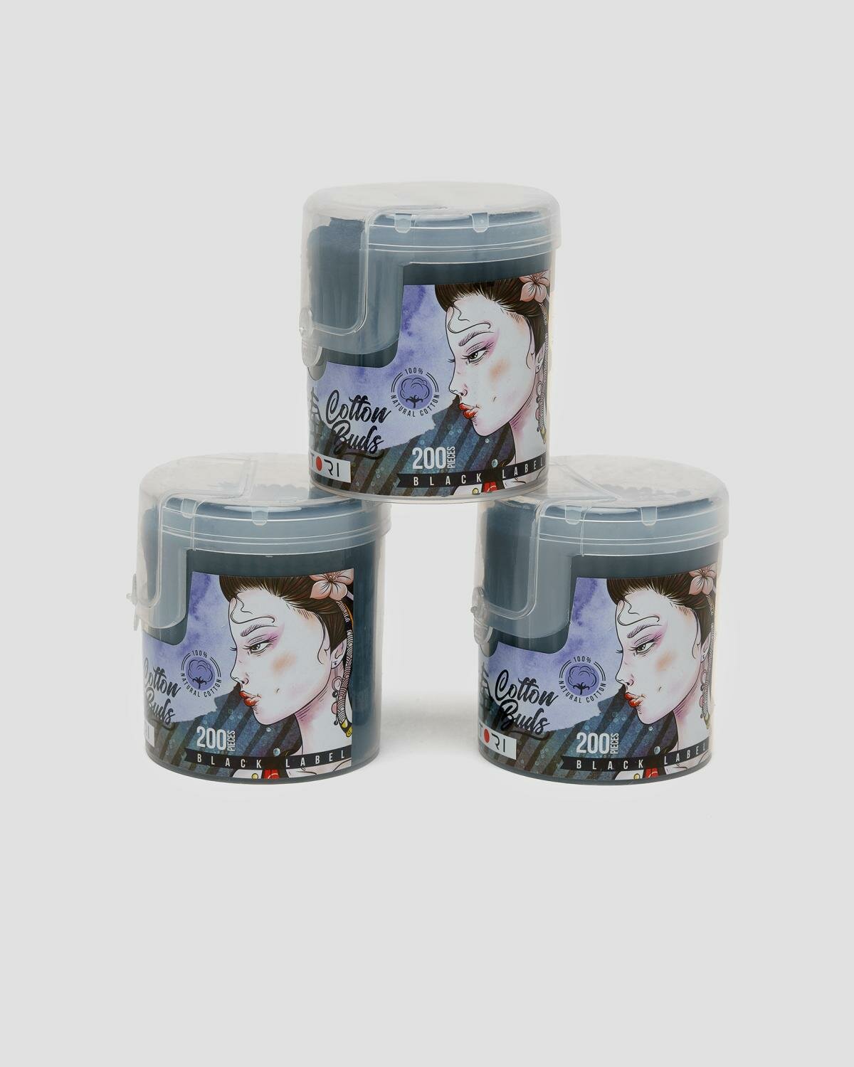 Ватные палочки black, цвет черный