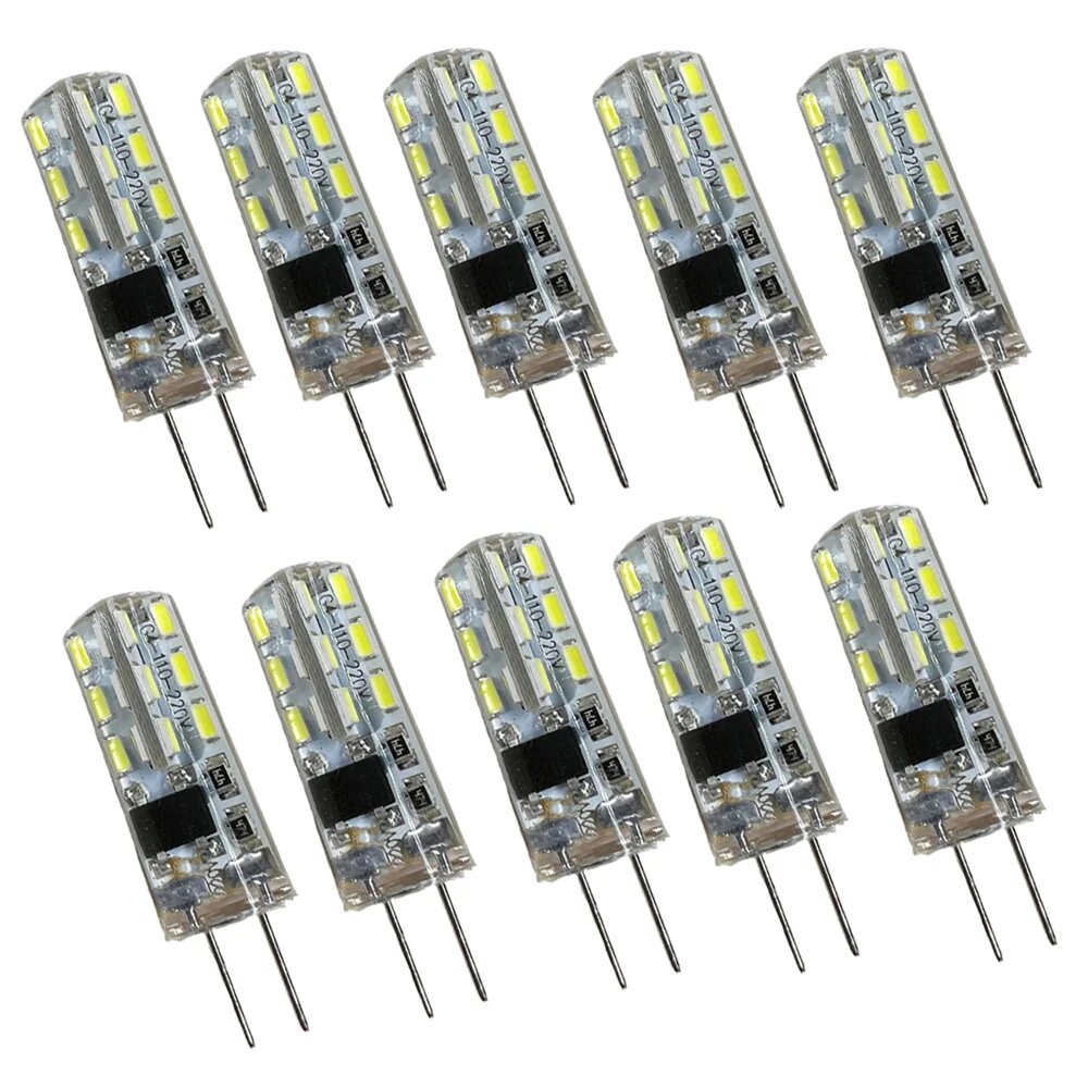 10 шт. LED лампа Aoyuansea G4 2Вт 24 SMD 12В 220V, Cool White