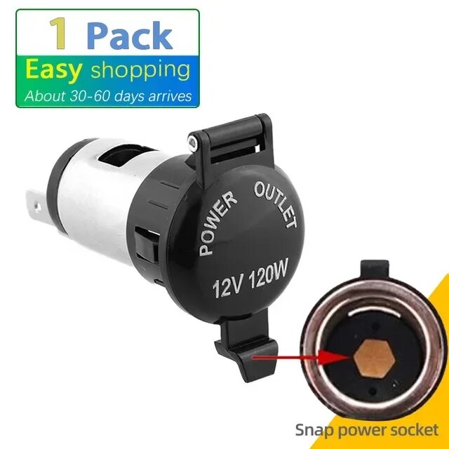 Розетка прикуривателя постоянного тока 12 В, автомобильный прикуриватель, 12 В, snap power socket