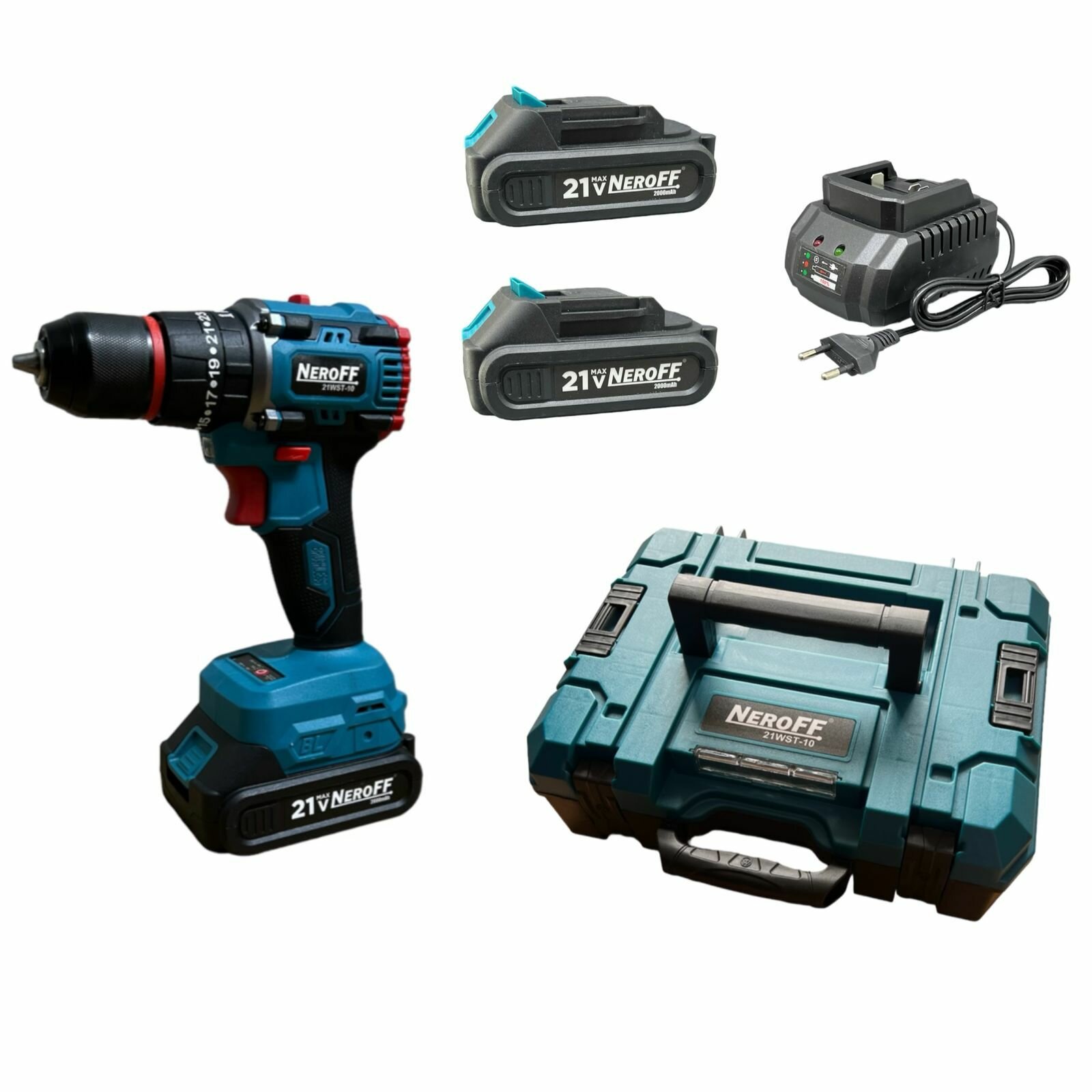 Дрель-шуруповерт бесщёточная с металлическим патроном Neroff 21WST-10