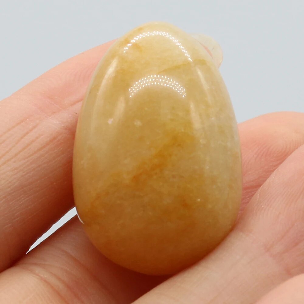 Хрустальное яйцо из опала 20x30 мм Yellow Jade