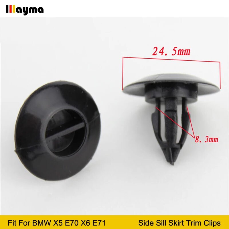 20 шт. пластиковый автомобильный зажим для BMW X5 E70 X6 E71 боковой порог юбка отделка зажимы