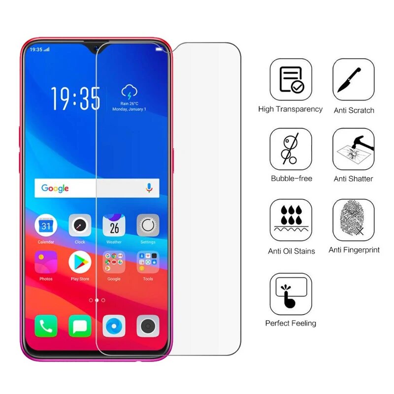 Защитное стекло 2.5D для UMIDIGI A9 Pro (2 шт.)