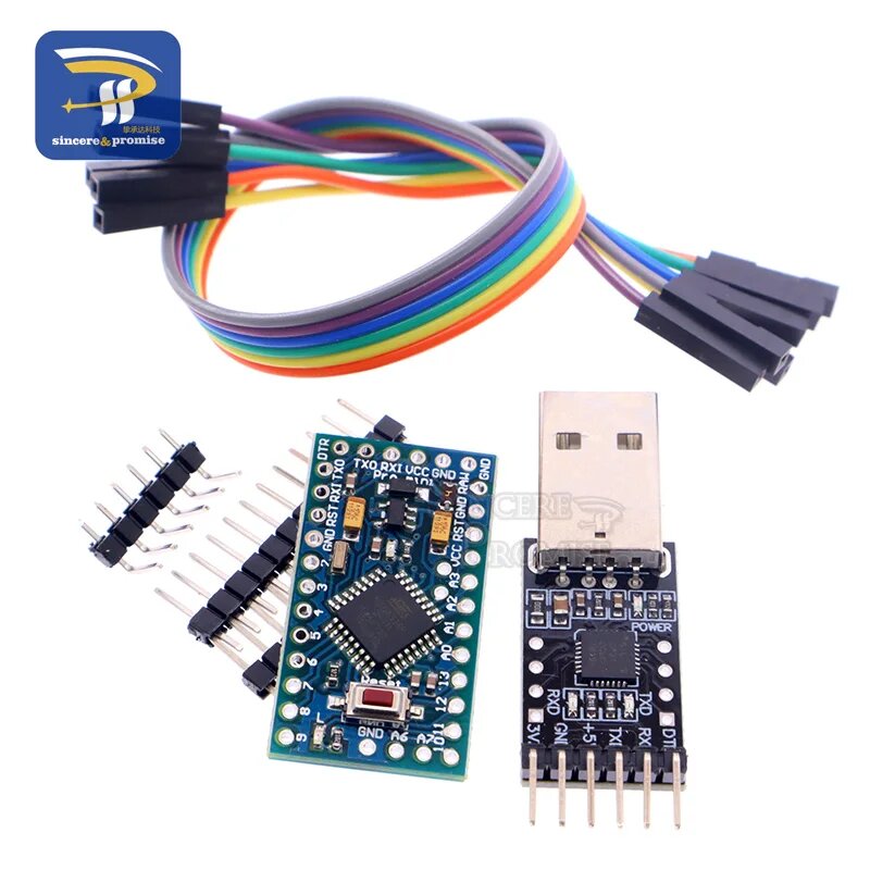 Комплект Arduino Nano Atmega328 CP2102, Цвет: 1set