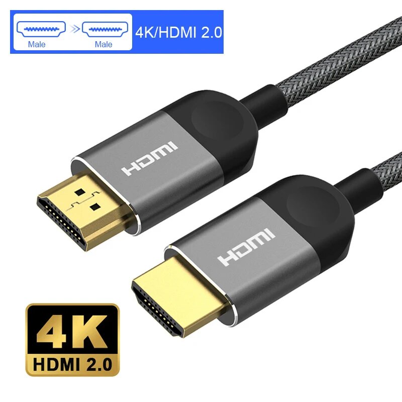 QGeeM HDMI кабель 8K 4K Alu Alloy HDMI2.0, 5m