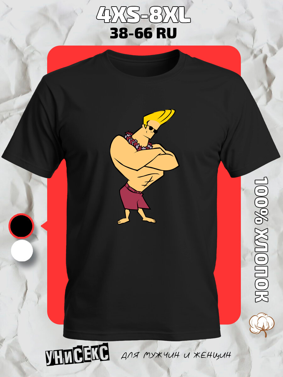 Футболка с принтом Джонни браво Johnny bravo