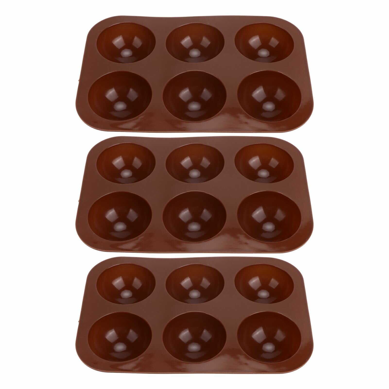 3 шт, 6 отверстий, силиконовая форма для выпечки, полусфера, форма для шоколадных бомб для торта, пудинга