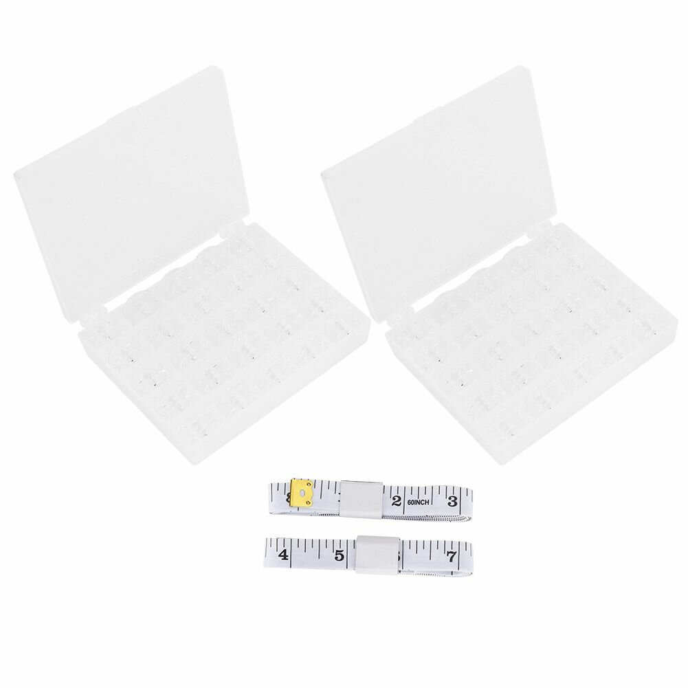 50шт прозрачные пустые катушки для швейной машины в коробке