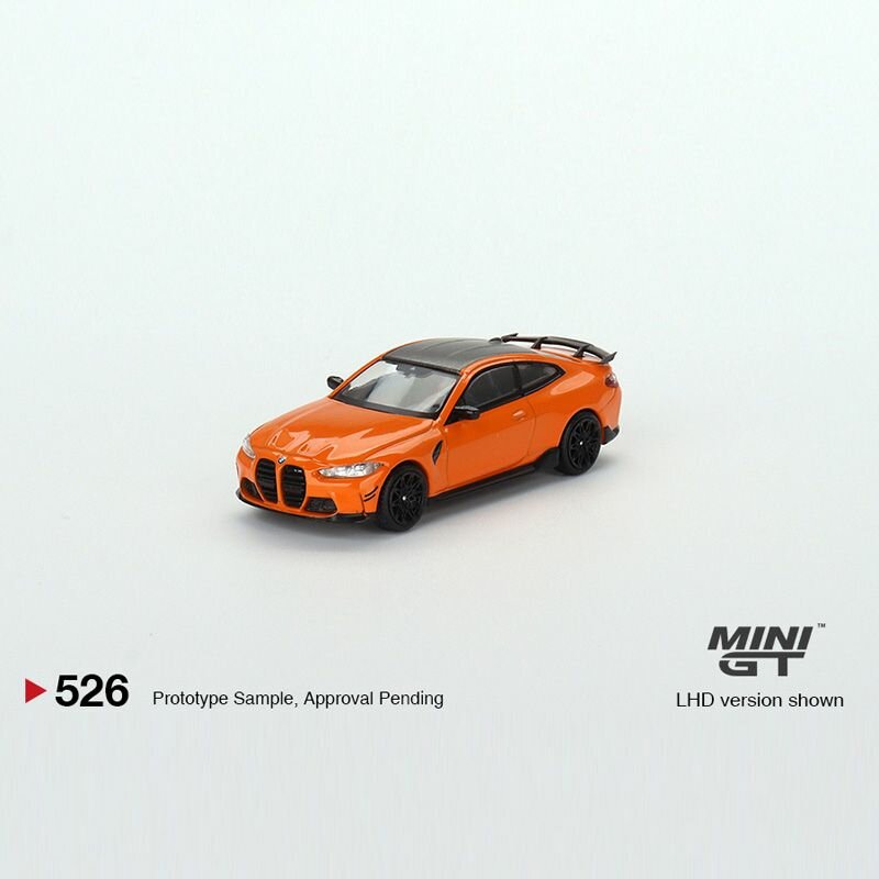 Машинка minigt 1/64 #526 BMW M4 M-Performance (G82) Fire Orange Die-cast alloy car model collection display gifts