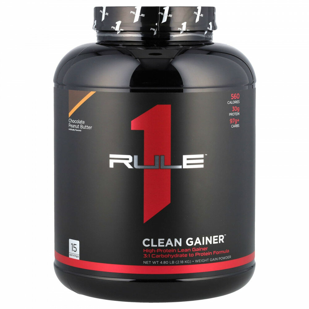 Rule One Proteins, Clean Gainer, со вкусом шоколада и арахисовой пасты, 2,18 кг (4,80 фунта)