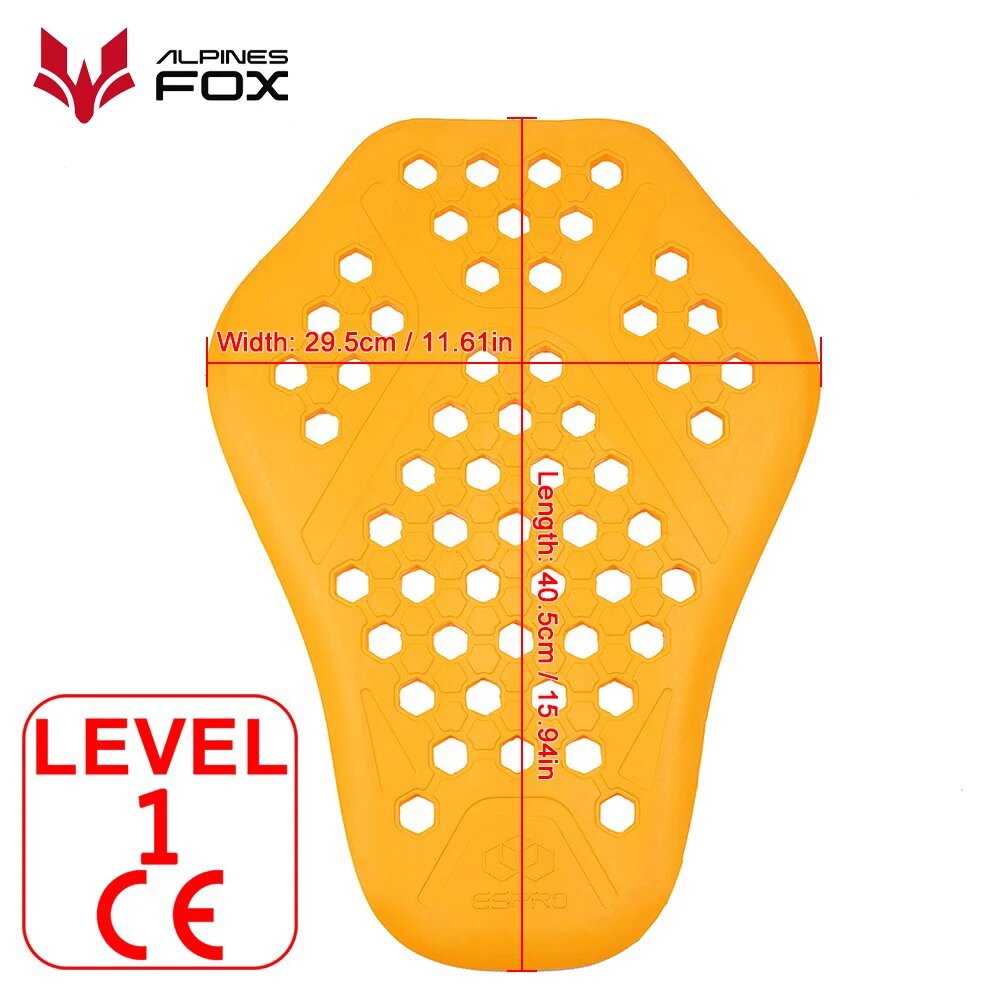 Защита спины ALPINE FOX Level 1 CE, желтая LDP-BP
