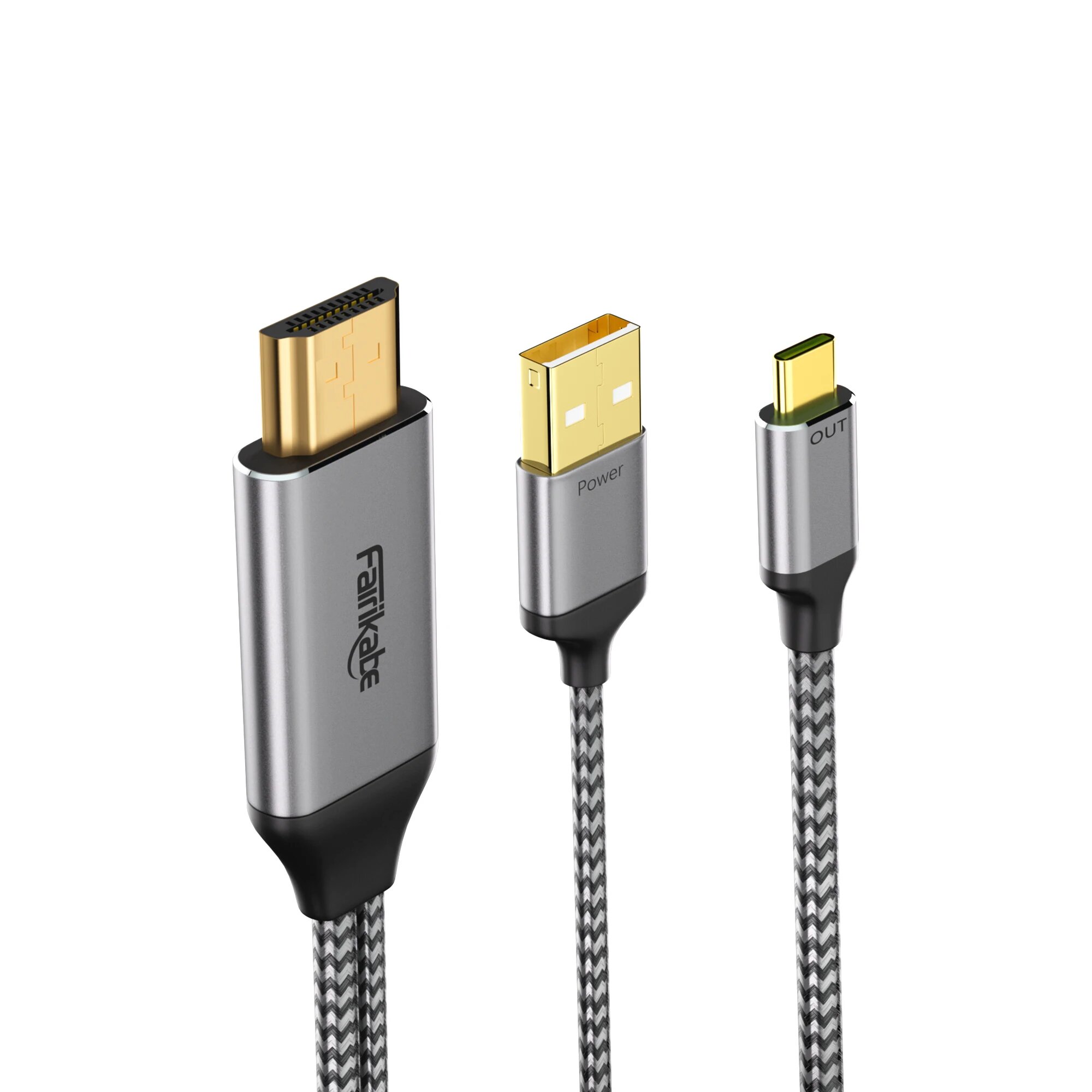 HDMI-совместимый кабель-переходник USB C 6,6 футов для монитора 4K 60 Гц HDMI-совместимый 2.0 для Xreal Air Nreal Air Steam Deck Dock PS5
