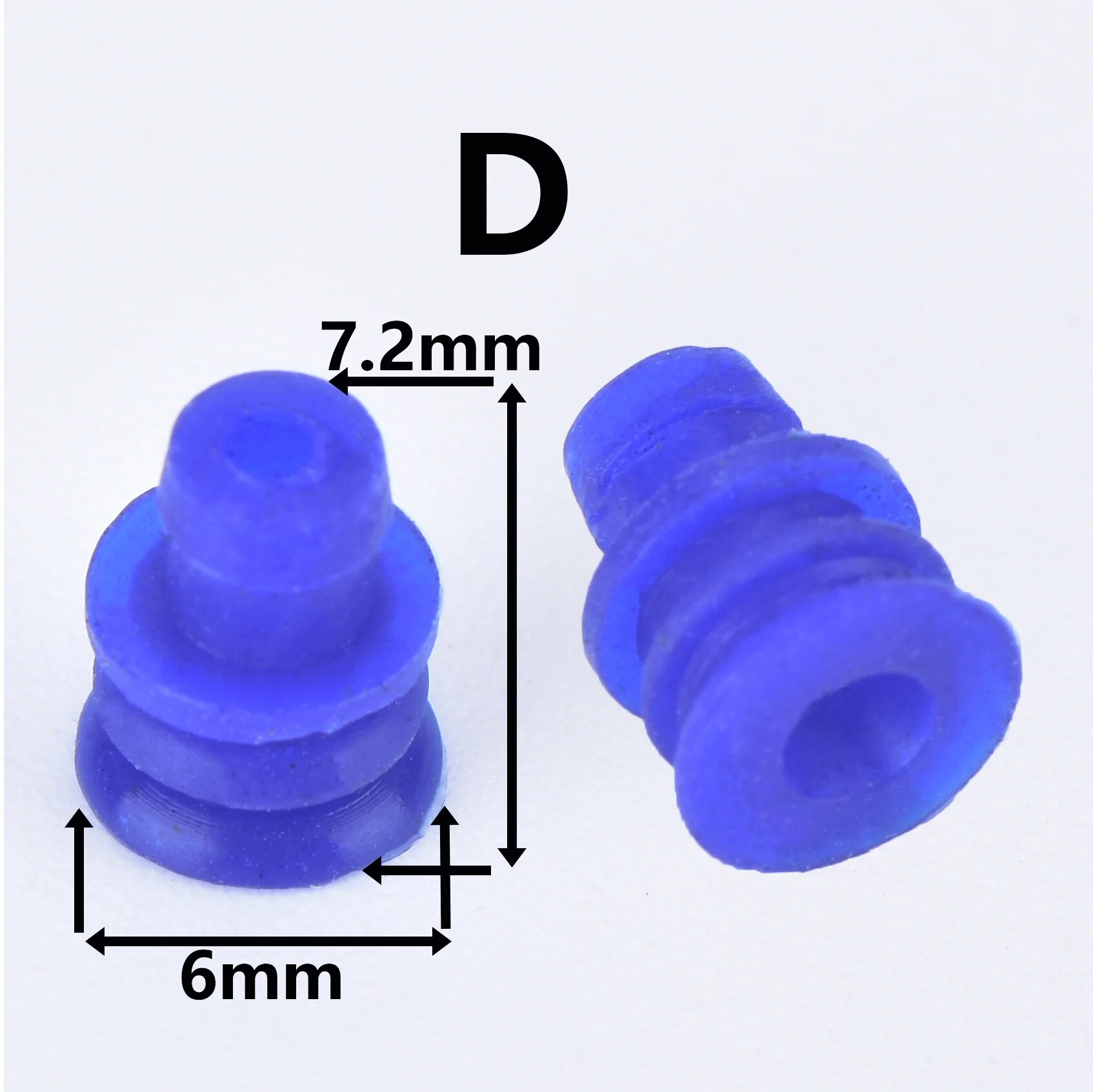100 шт. 0,6/1/1,5/1,8/3,5/6,3/9,5 мм автомобильный разъем для проводов, водонепроницаемое кольцо, круг, резиновое уплотнение, полая заглушка, силиконовая оболочка, колпачок
