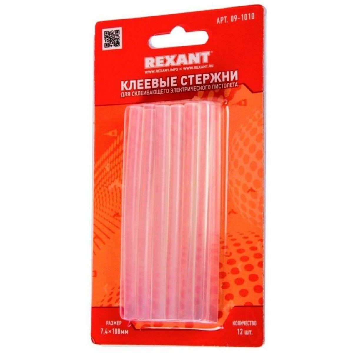 Стержни для клеевого пистолета Rexant, 7x100мм, прозрачные, 12шт. (09-1010), 10шт.