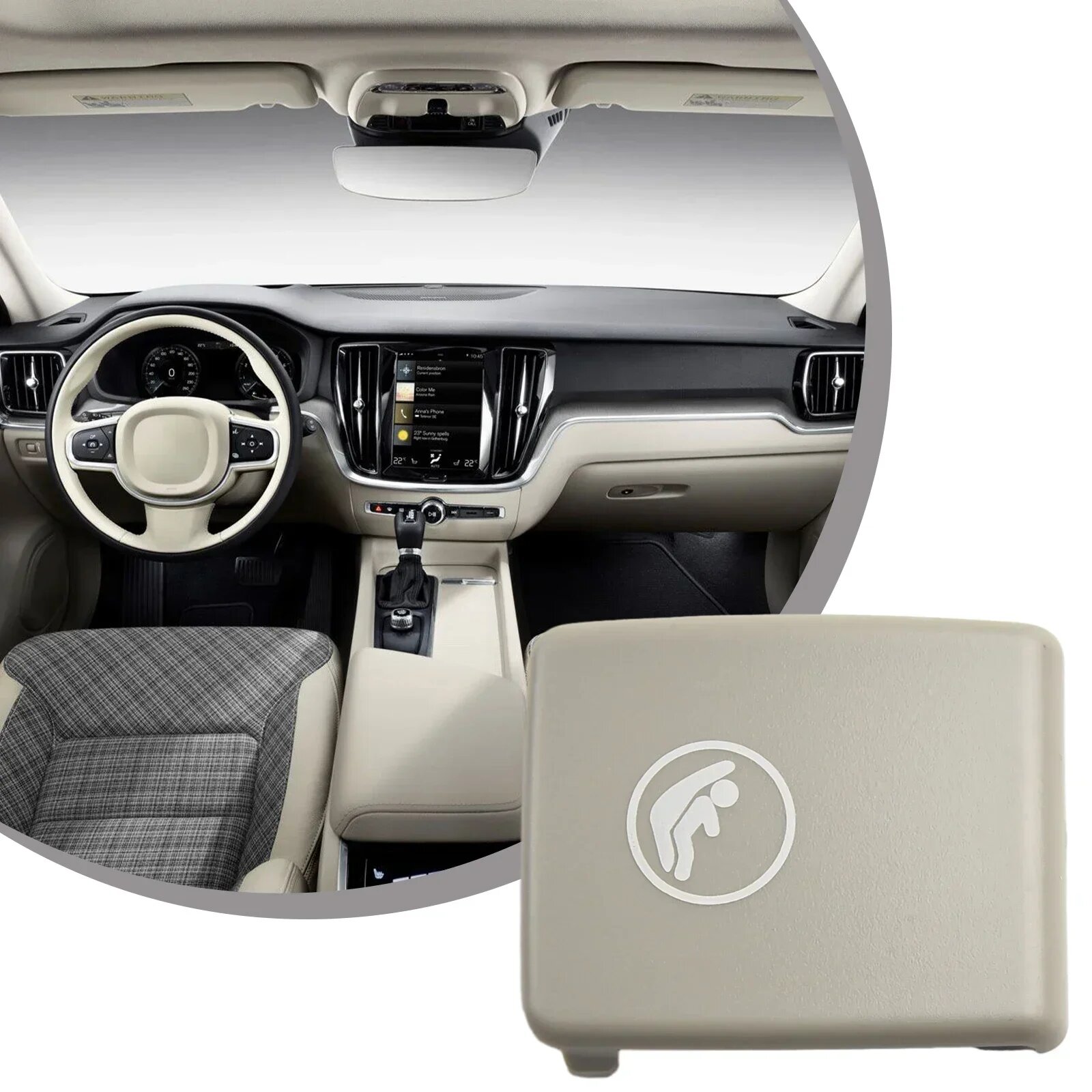 Крышка крепления на заднее детское сиденье Isofix, бежевая 31685072 Для Volvo XC40 XC60 S90 V90 S60 автомобильные сиденья автомобильные аксессуары