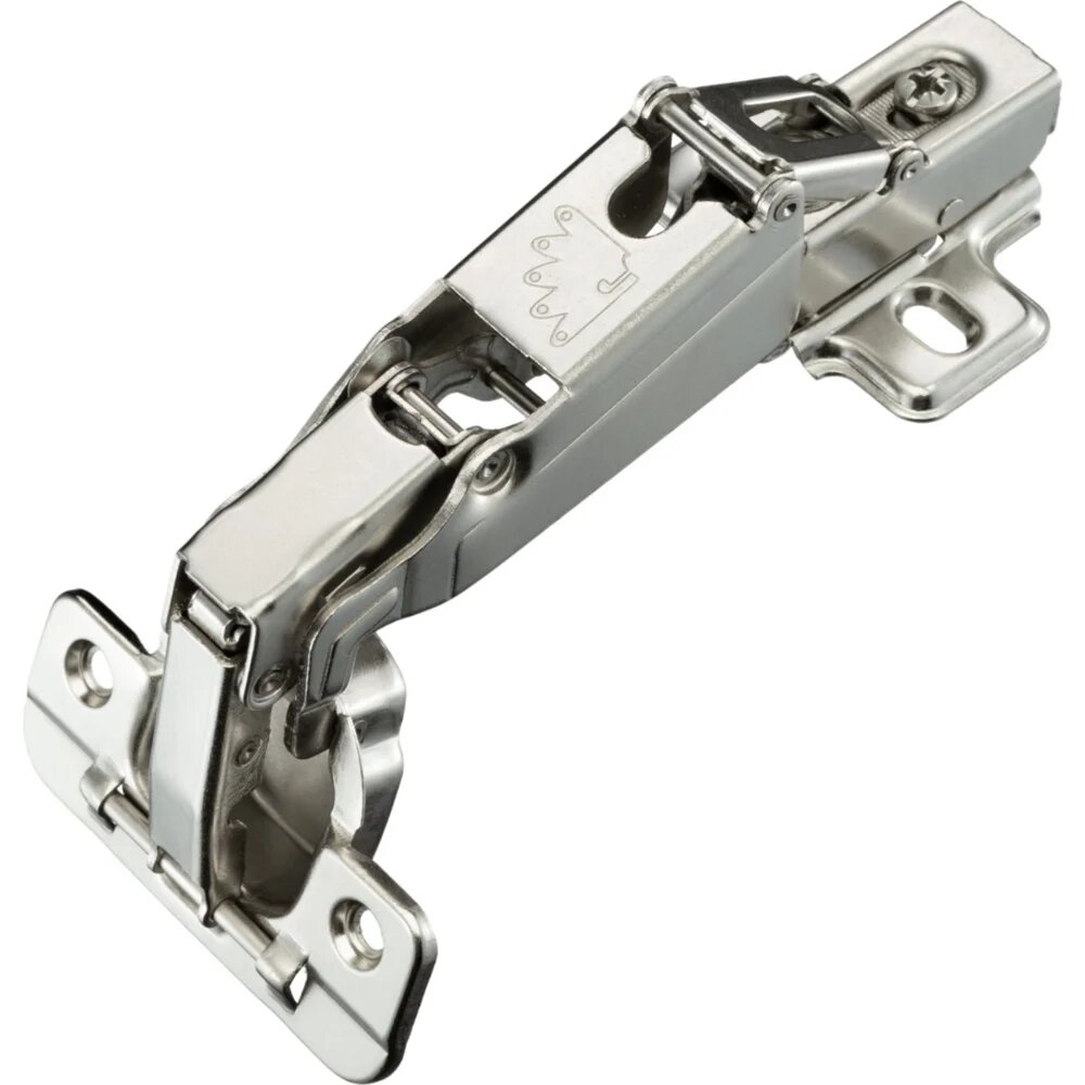 Угловая петля MF 165 градусов, Clip-on с доводчиком 10297v, для кухонных гарнитуров среднего ценового сегмента