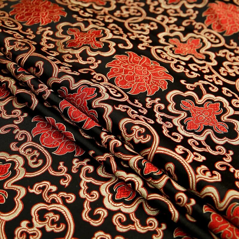 Парча жаккардовая ткань Красный, 12