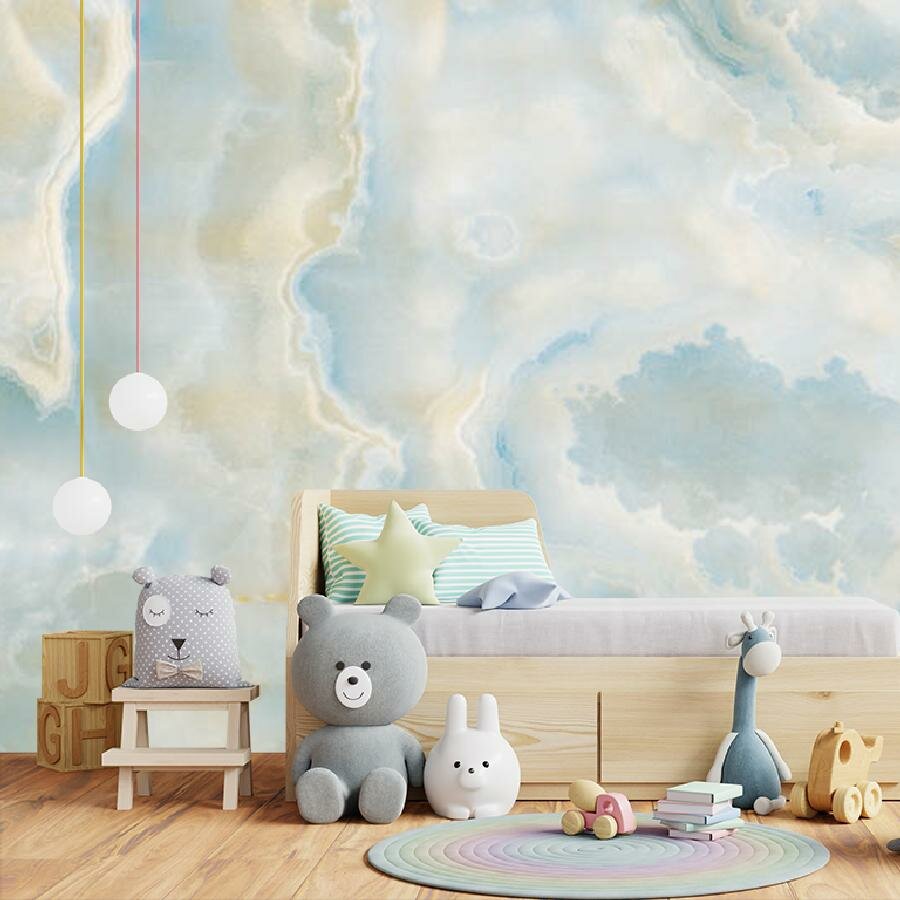 Фотообои Голубой оникс 9-1088-XL-Велюр 270 x 500 см (ВхШ) Бесшовные, флизелиновые, влагостойкие обои MasterFresok