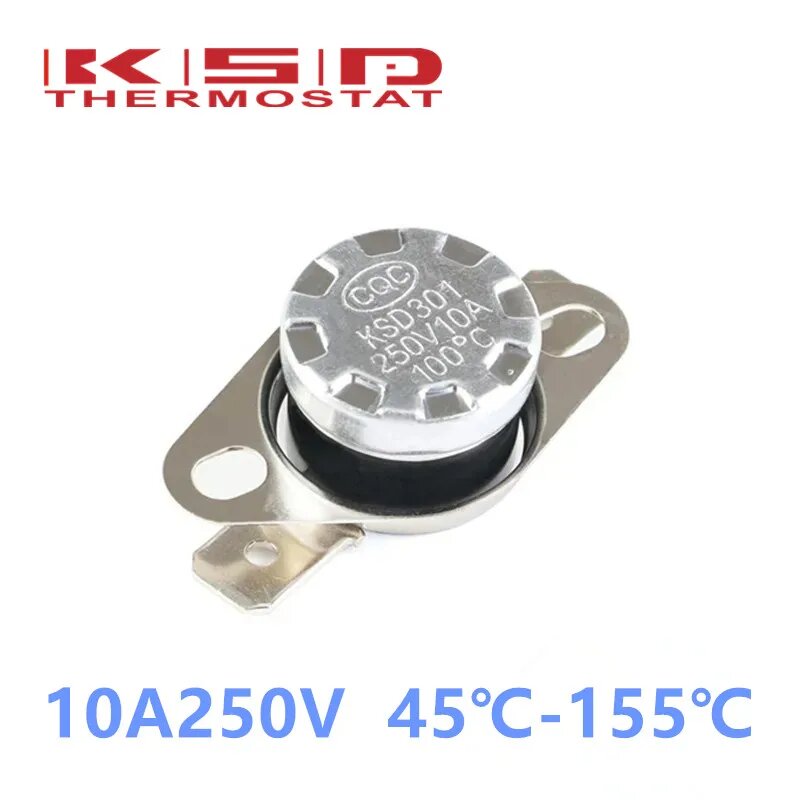 Биметаллический термостат KSD301, 90 degree, NC