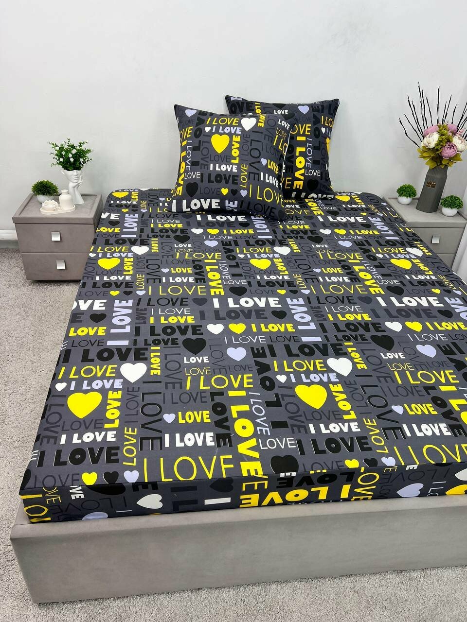 Наволочка Enamorado, 60x60 см, бязь, на молнии, хлопок 100%, гипоаллергенная