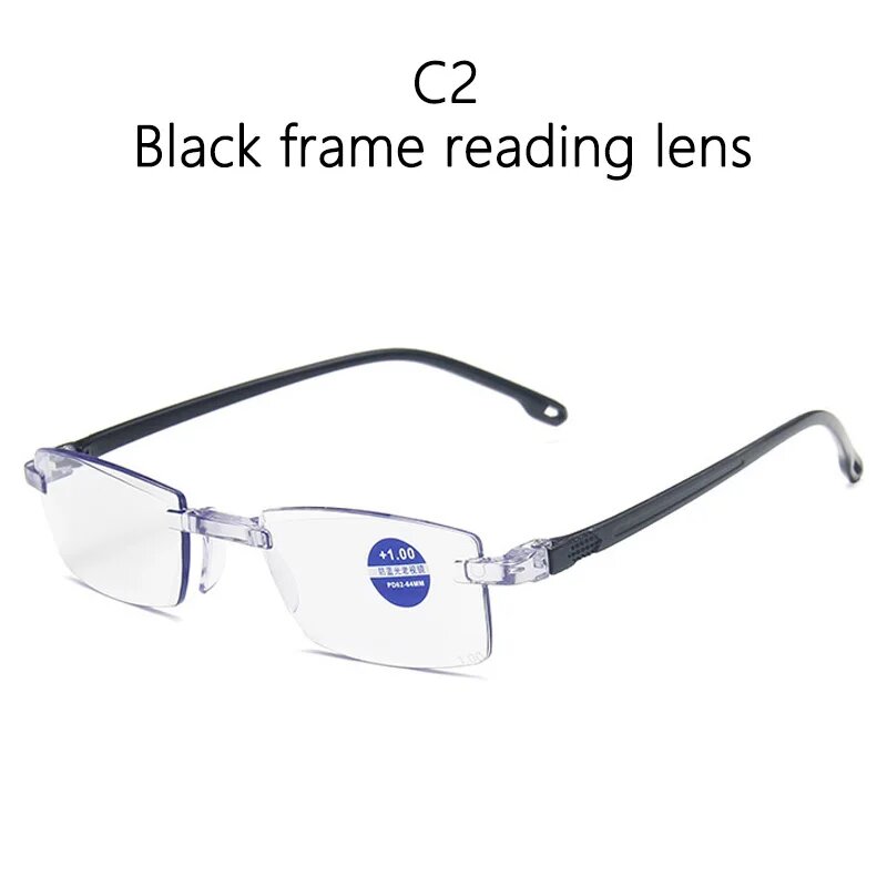 Белые безрамочные очки для чтения Sonsat +1.0, +1.5, +2 C2, +200
