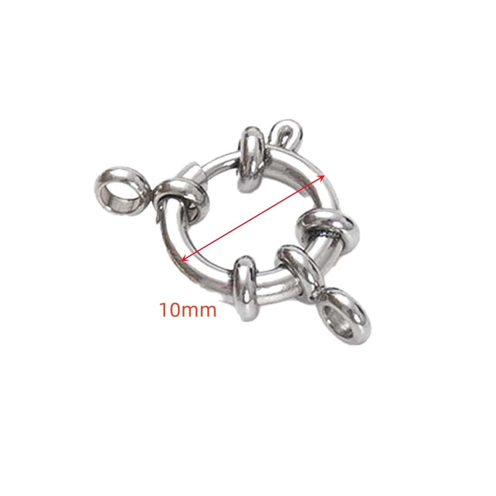 4 шт. Золотые пружинные кольца-застежки из нержавеющей стали ST 10