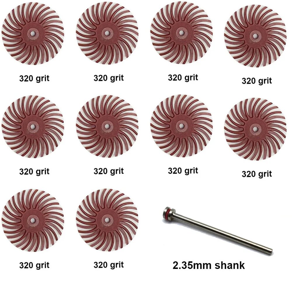 Абразивная щетка для Dremel 25 мм, 10 шт. 320 grit kt