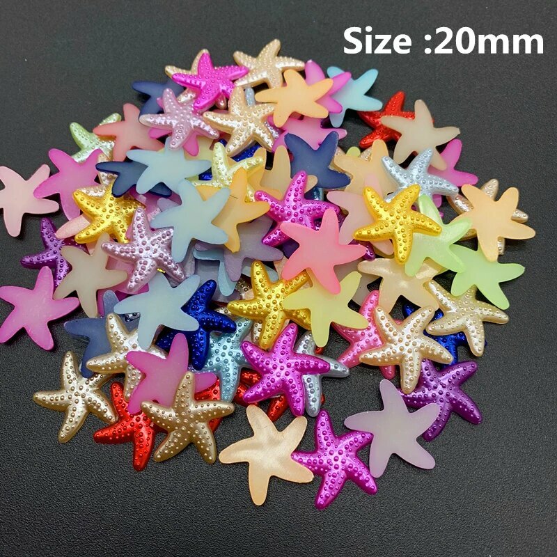 100 шт./лот 20 мм имитация жемчуга в форме морской звезды с плоским основанием для искусства скрапбукинга свадебных украшений Бусины для изготовления ювелирных изделий