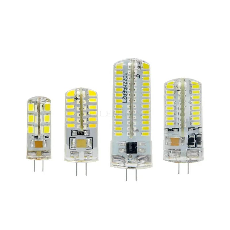Светодиодная лампа G4 THEBSE SMD 3014 12В/220В 3-12Вт Холодный белый, G4 DC12V, 10W 96LEDs