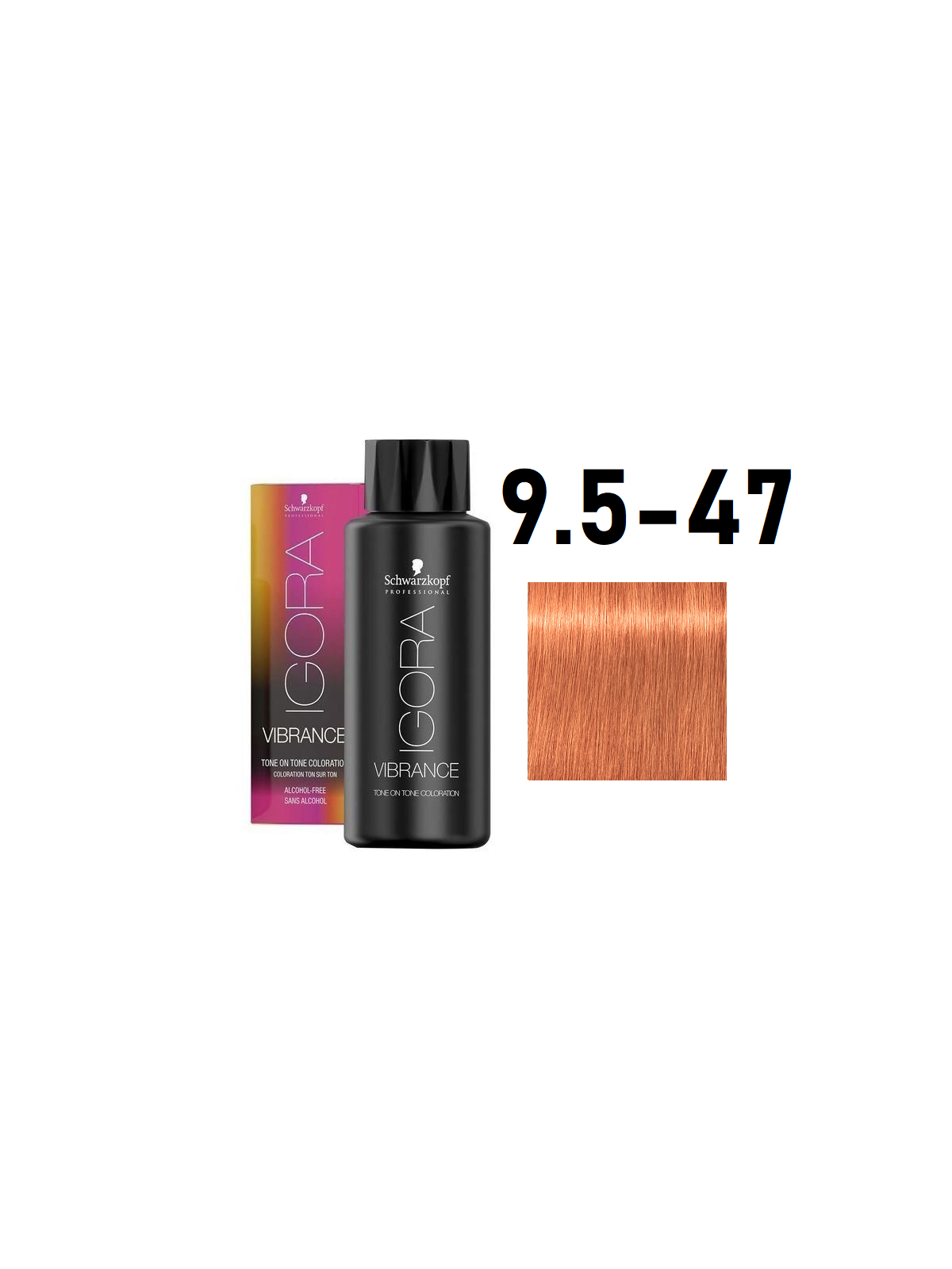 Schwarzkopf Professional Schwarzkopf Igora Vibrance 9,5-47 - Краситель тон-в-тон светлый блонд пастельный бежевый медный 60 мл