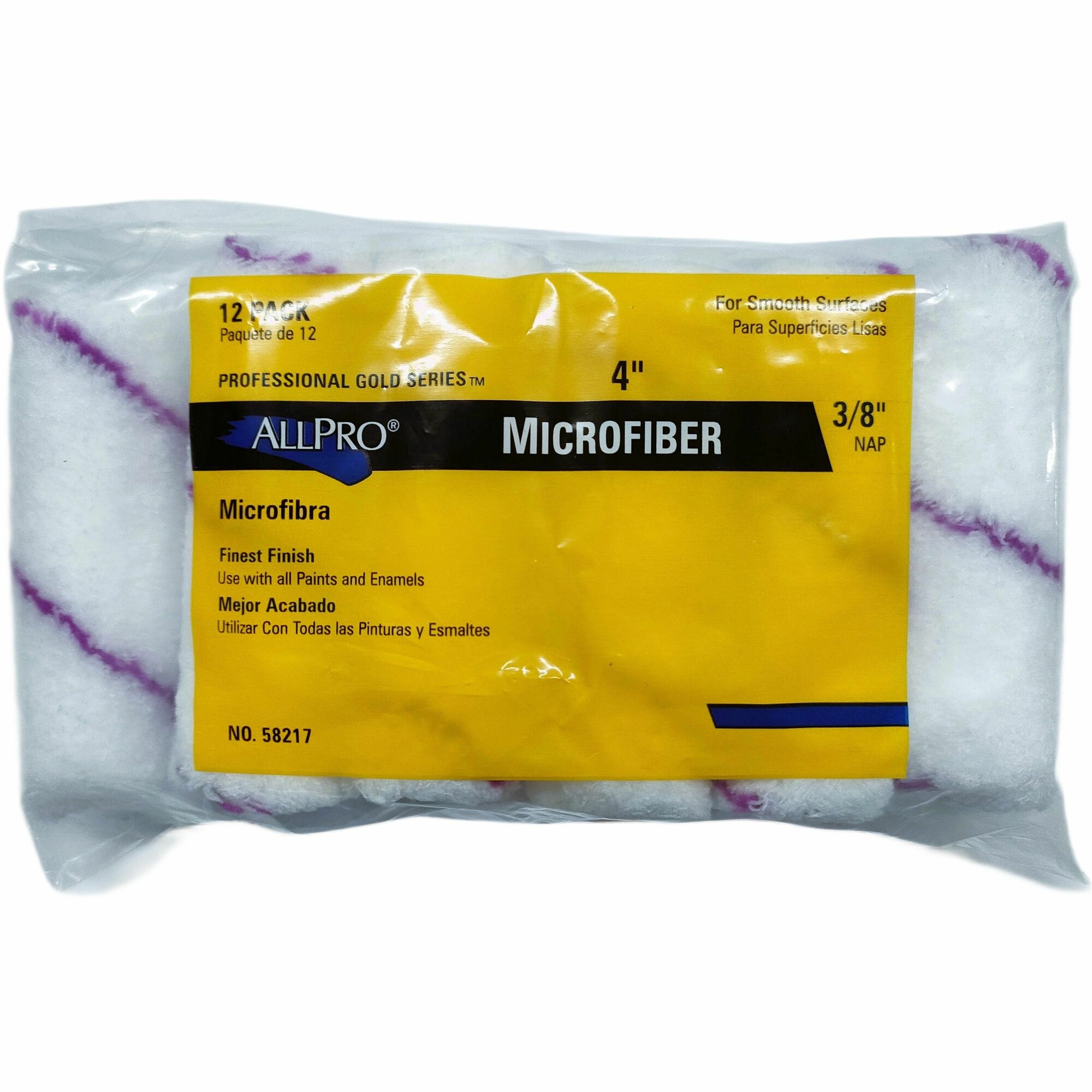 Валик малярный мини AllPro Microfiber 100мм набор 12шт