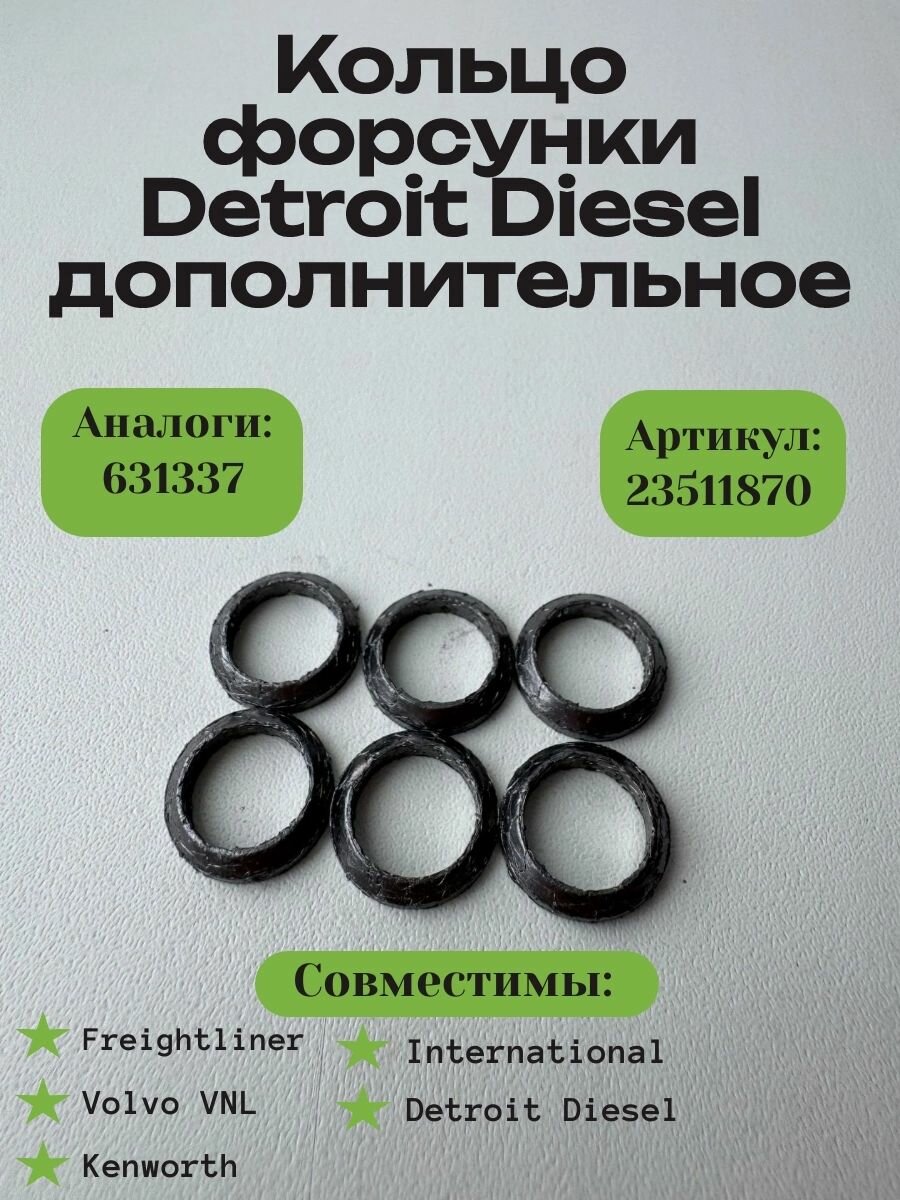 Кольцо форсунки Detroit Diesel дополнительное 23511870 Freightliner