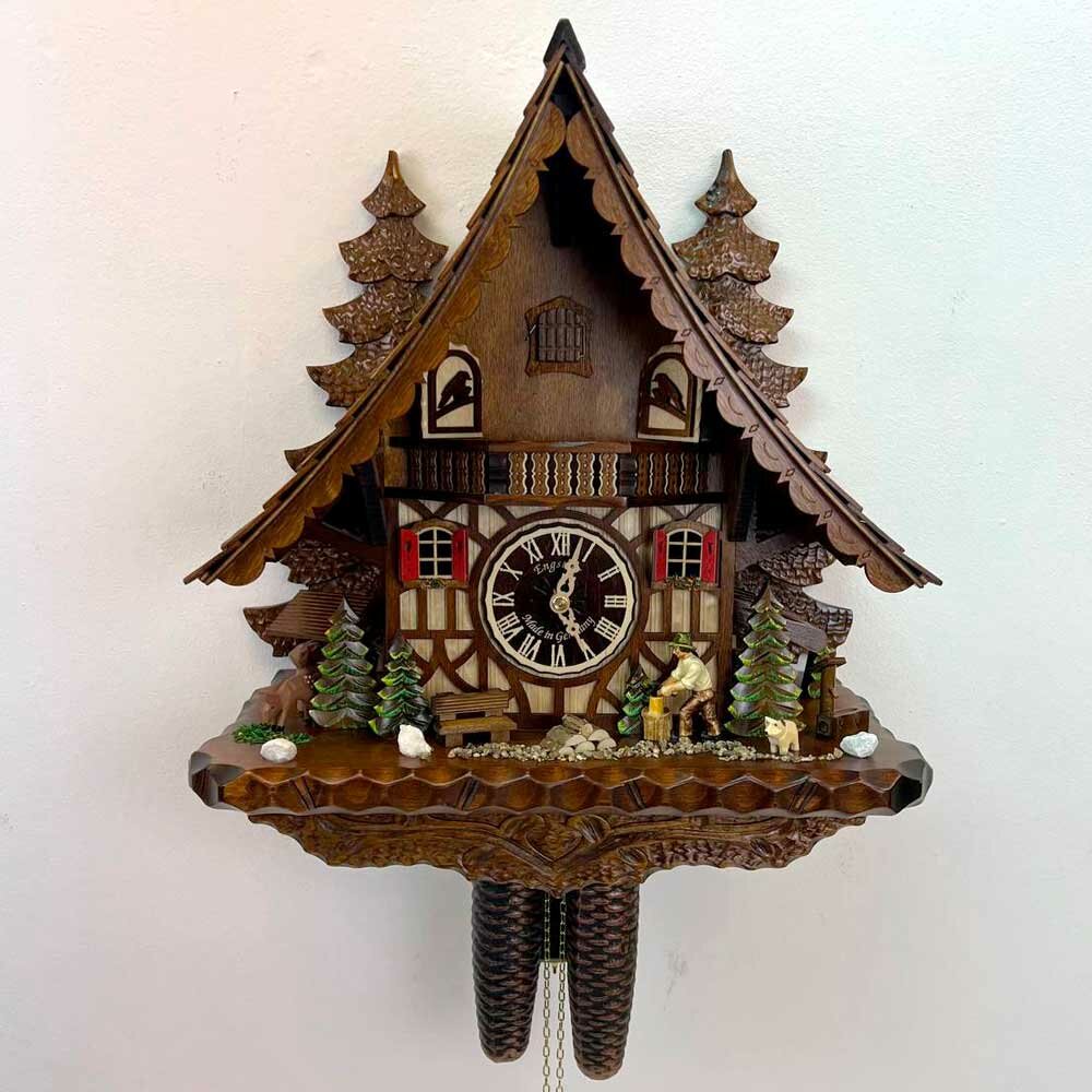 Механические настенные часы с кукушкой немецкие из дерева для дома SARS 4991/8-90, Германия, Шварцвальд