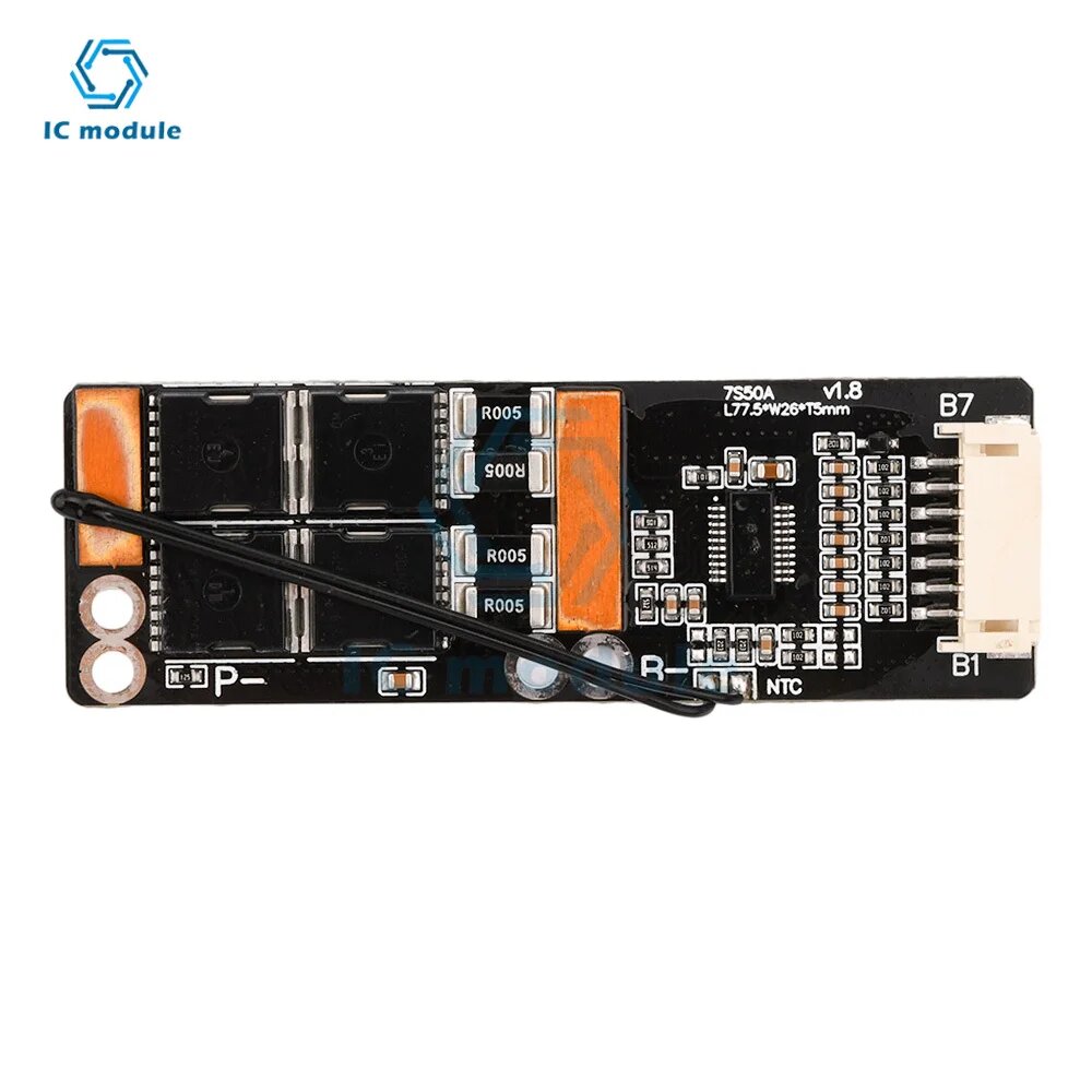 Diymore BMS плата 6S/7S для литиевой батареи 7S 50A With NTC