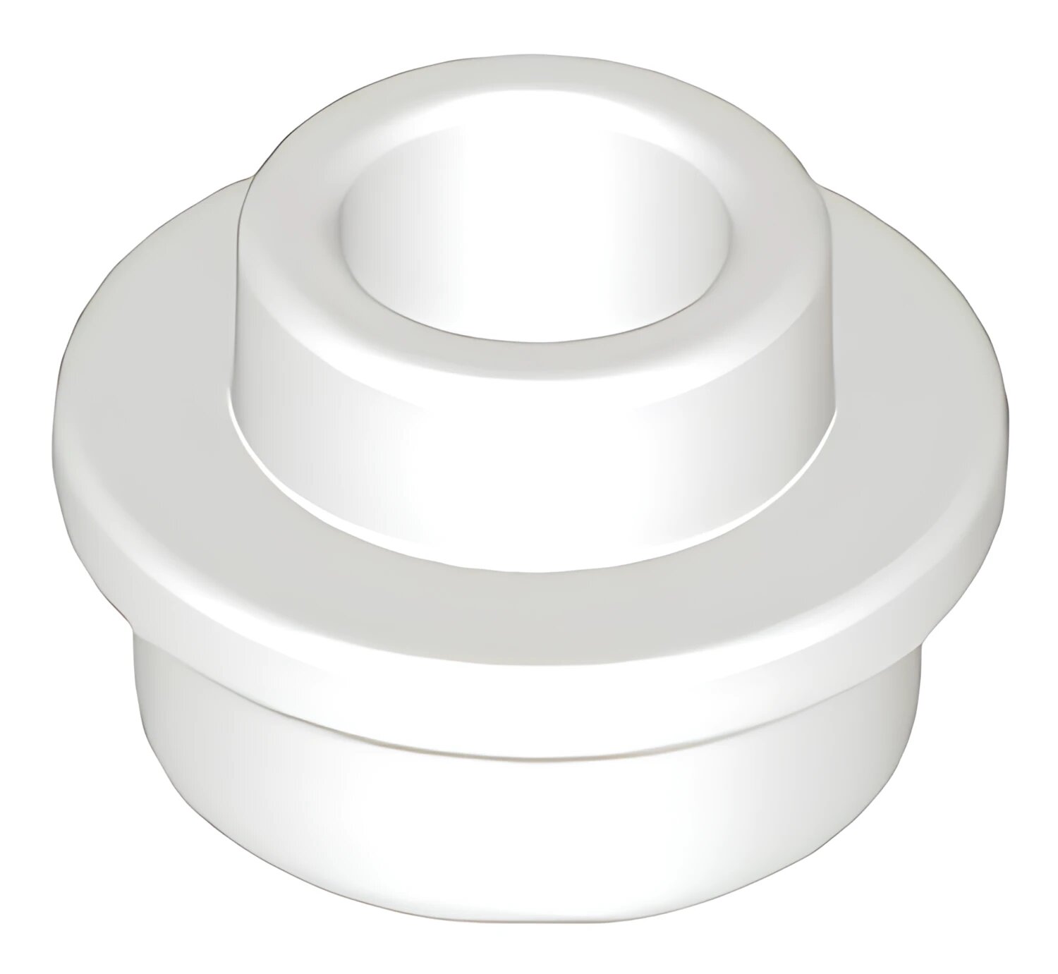 Деталь LEGO Plate, Round 1 x 1 with Open Stud 85861 (614101) White N