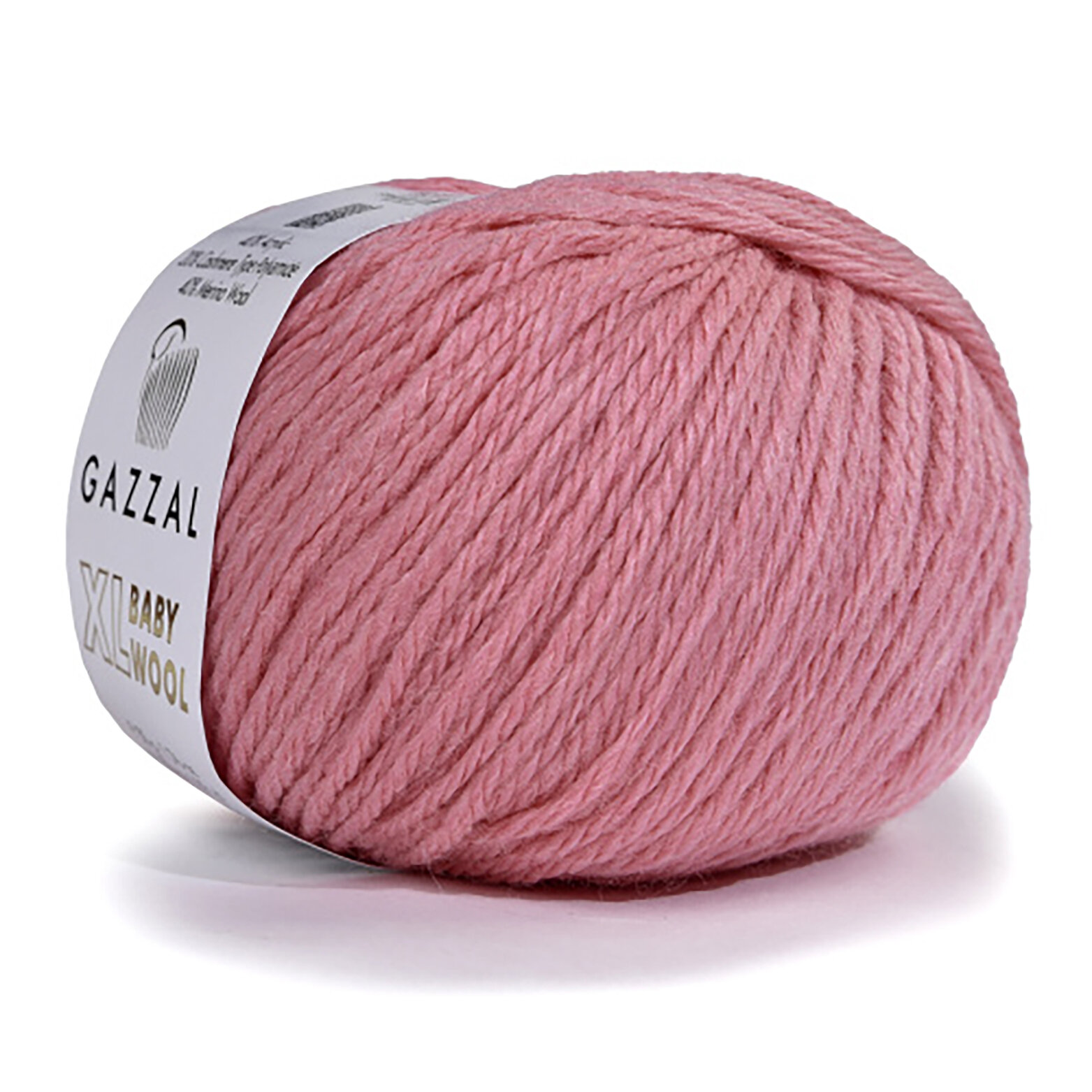 5 Мотков, Gazzal Baby Wool Xl, 40% Шерсть мериноса, 20% Кашемир ПА, 40% Акрил / 50 гр. - 100 м, цвет-828XL