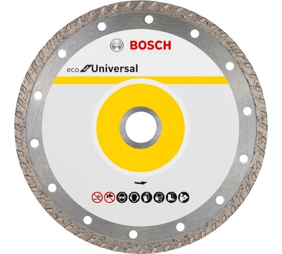 Диск алмазный Turbo 115*22мм "Bosch" ECO Universal Turbo" бетон, кирпич, известняк