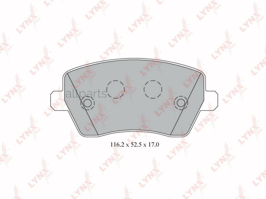 LYNXAUTO BD5739 Колодки тормозные дисковые | перед прав/лев | LADA LARGUS/VESTA/XRAY