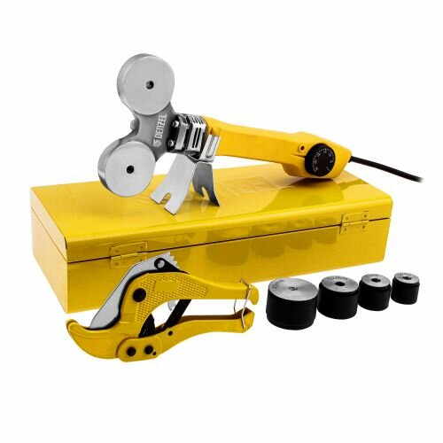 Аппарат для сварки пластиковых труб Denzel 94203, DWP-750, 750 Вт, 0-300 град, 4 насадки, 20-40 мм