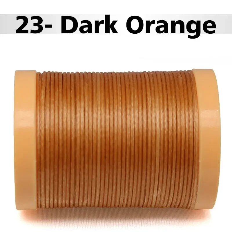 Восковая нить для кожи 0.8 мм, 65 м, 16 жил 0.8mm 150D 65M, 23 - Dark Orange