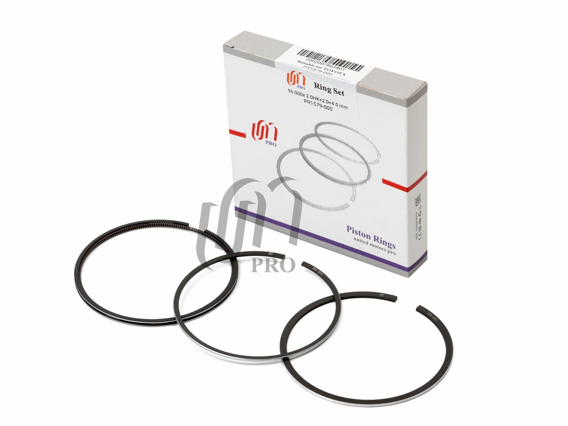 Кольца поршневые STD Toyota 3L d96.0 STD 2.0HK-2.0-4.0 на 1 цил. UMpro