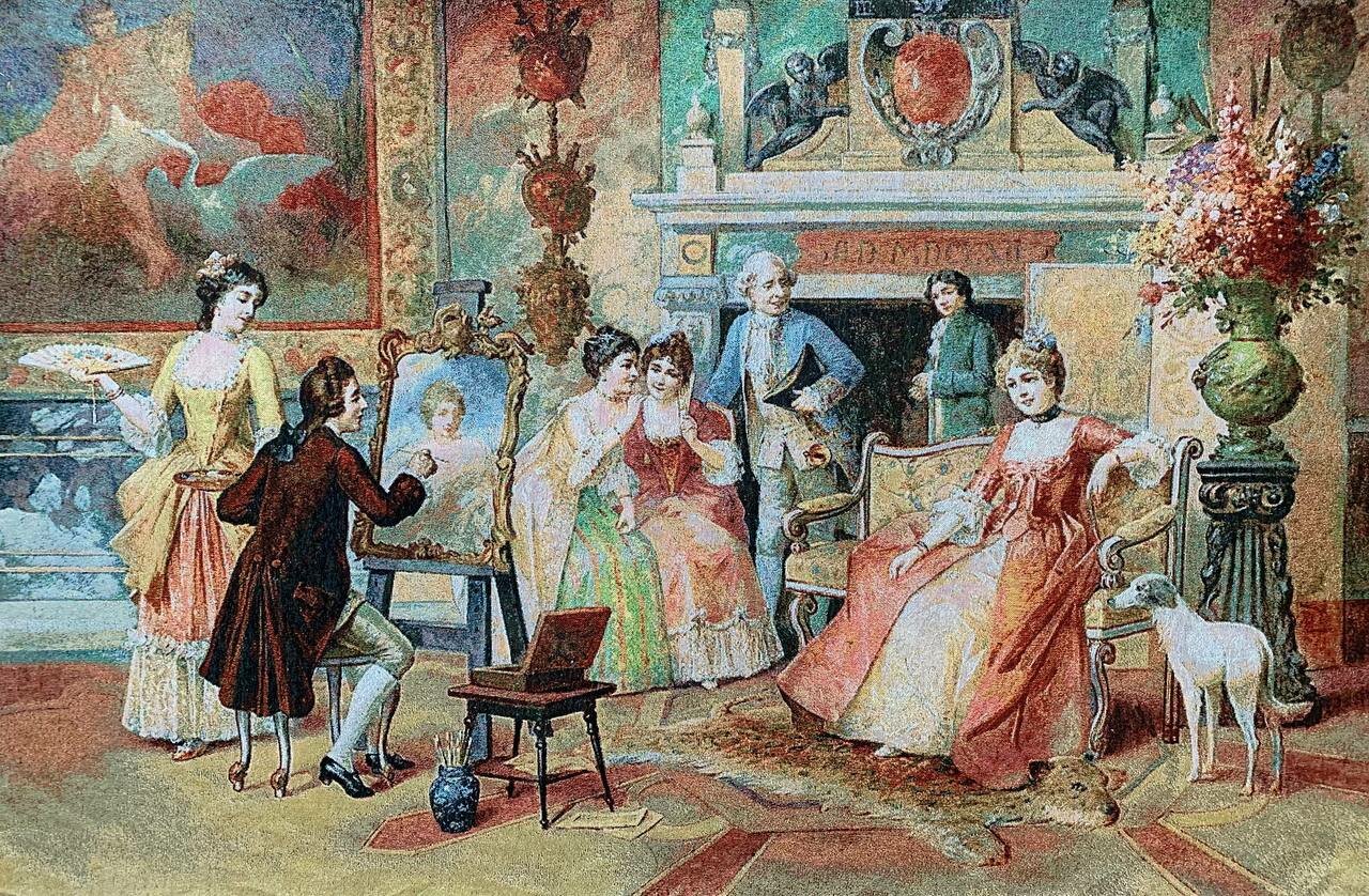 Панно гобеленовое на стену "Художник" 70х105 см / Гобелен