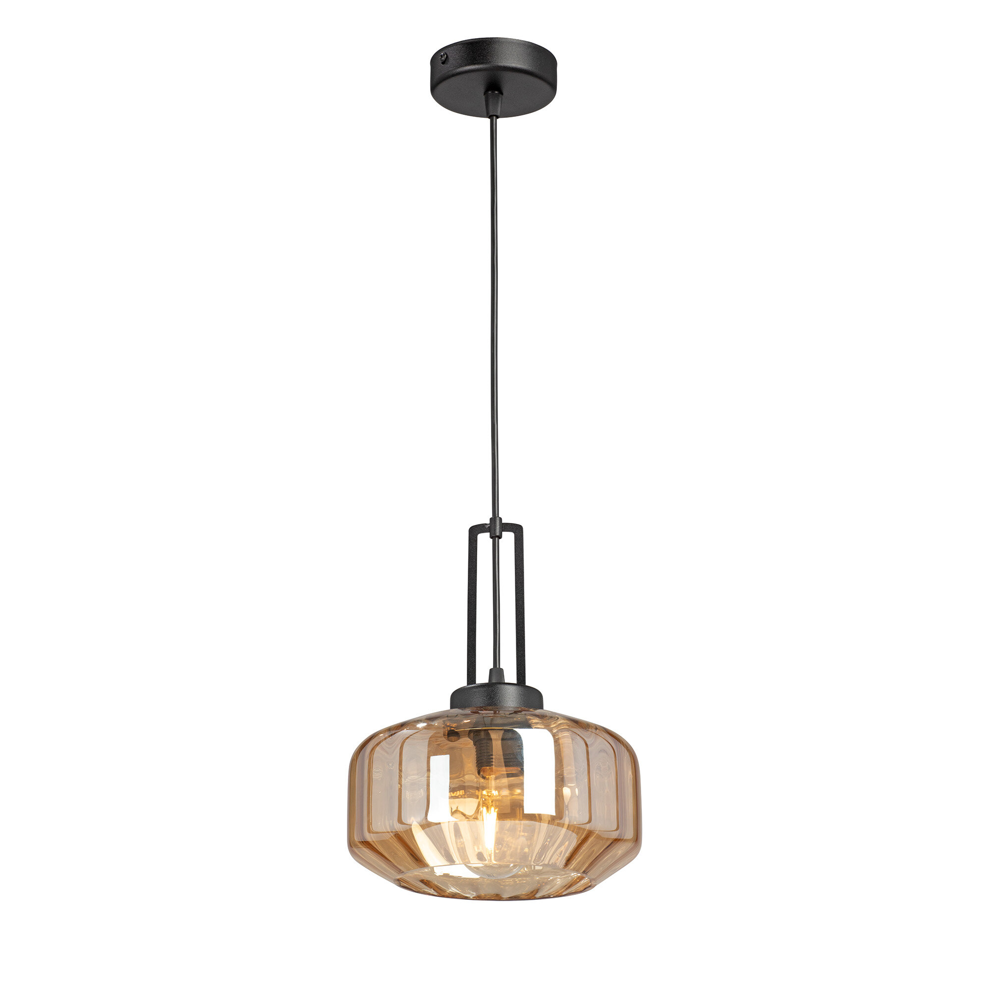 Люстра подвесная Vitaluce V20530-1/1S, 1хE27 макс. 40Вт черная