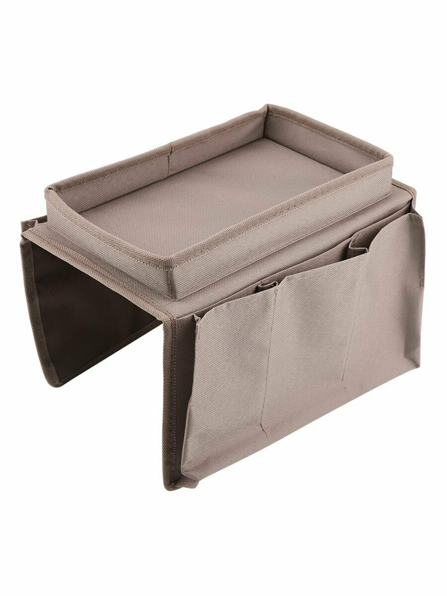 Коричневый подлокотник для дивана, подвесной органайзер с пультом дистанционного управления для телевизора с подносом для подстаканника, сумка для хранения дивана для гостиной