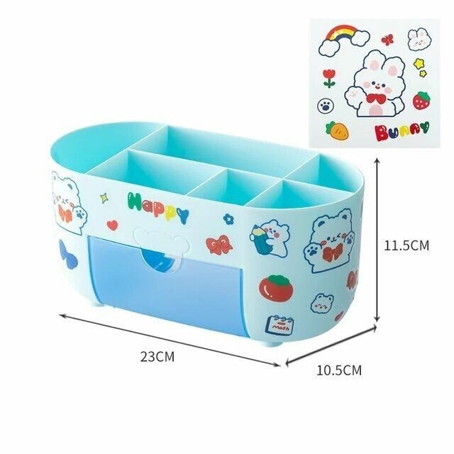 Подставка настольная deVENTE "Bunny" 22,5х11,5х10,5 см, пластиковая, голубая