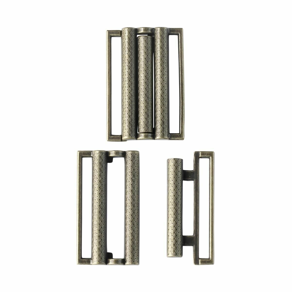 Пряжки-застежки протос Цвет Латунь, 40 мм, ГР, 69202, 6 шт