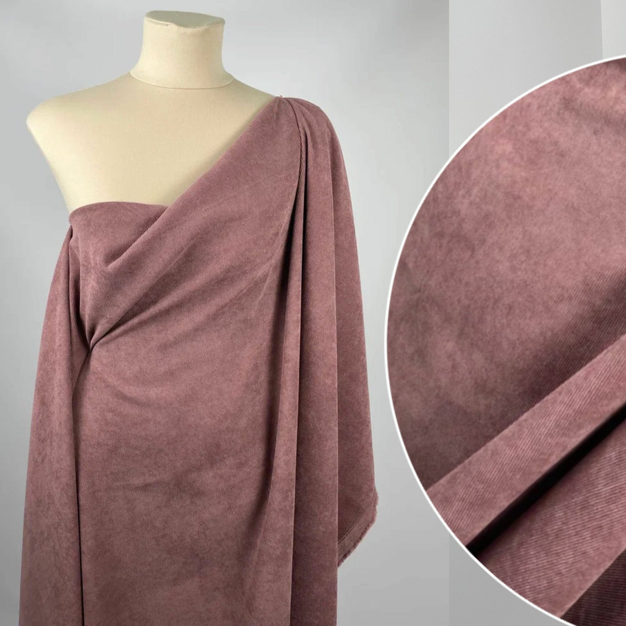 Ткань плательная Вельвет 100х150см, состав: 95% полиэстр, 5% эластан