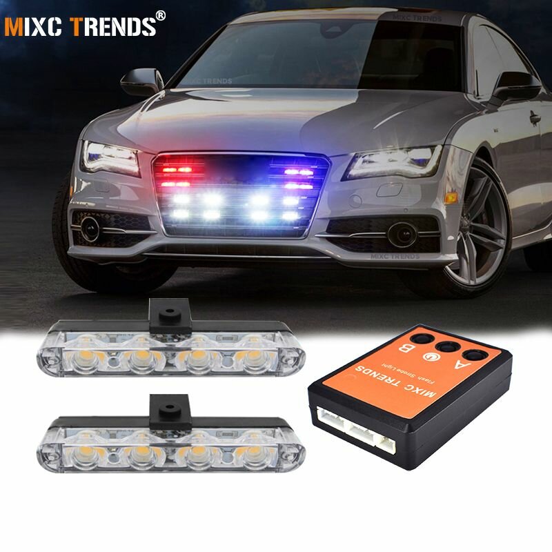 Автомобильные стробоскопы аварийные мигалки,8LED 12V