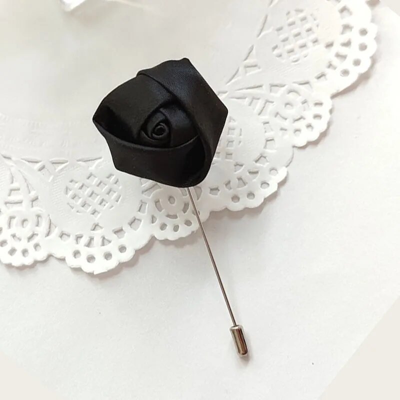 Красные бутоньерки из полиэстера Черный, 5 Boutonniere